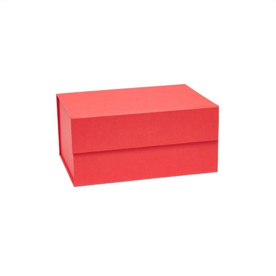 Boîte de rangement rouge foncé carton Living - Gamm vert
