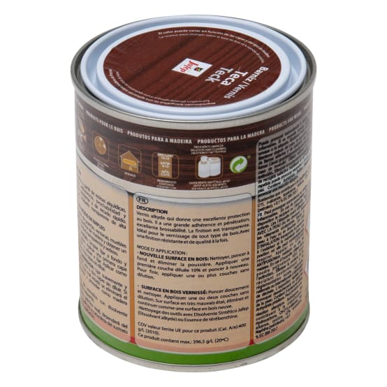 Vernis synthétique teinte teck brillant Jafep - Gamm vert