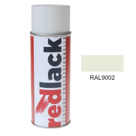 Peinture aérosol Blanc gris RAL 9002 Mat multisupport Redlack - Gamm vert