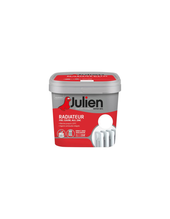 Peinture Radiateur Phase Aqueuse Satin 2l Blanc - Julien - Gamm vert