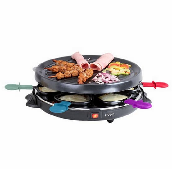 Appareil à raclette 6 personnes 800w DOC207 Livoo - Gamm vert