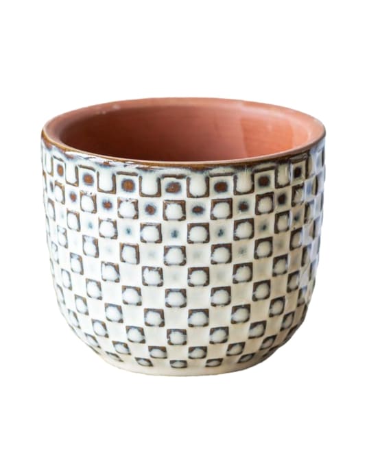 Mini cache pot - RELIEF BLANC- La Green Touch - Gamm vert