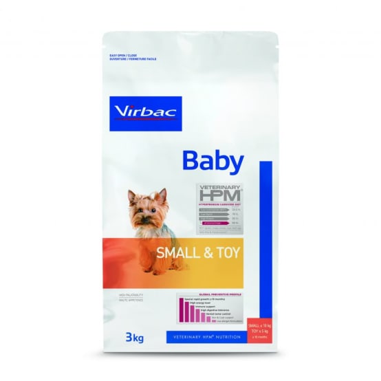 CROQUETTES CHIEN VETERINARY HPM DOG BABY SMALL & TOY - VIRBAC 1,5 kg ...