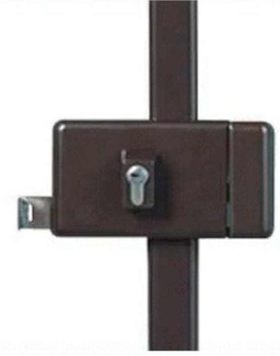 Serrure 3 points profil européen horizontale tirage V5 marron droite ...