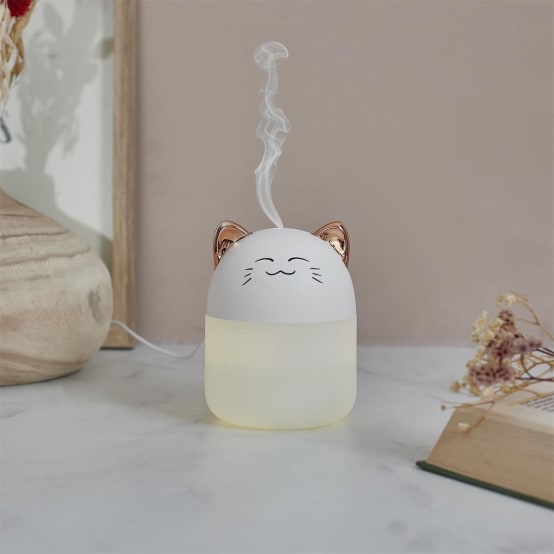 Diffuseur de parfum d'ambiance led en forme de chat kawaii (200 ml ...