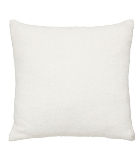Coussin décoratif Blanc Ivoire effet Mohair 45 x 45 cm - Gamm vert