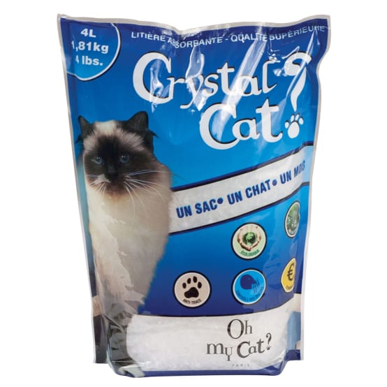Litière pour chats Crystal Cat 4 L OH MY CAT - Gamm vert