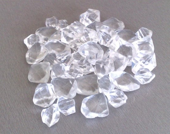 Pierres décoratives en fibre de verre transparente Chemin'Arte - Gamm vert