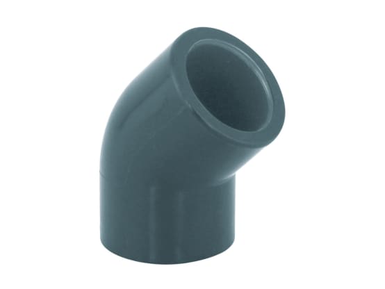 Coude PVC pression 45° femelle Ø 63 mm - Fitt - Gamm vert
