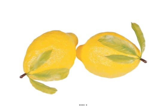 Citron jaune artificiel géant X 2 en Plastique soufflé H 260x150 mm ...