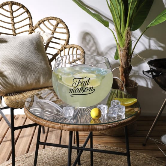 Saladier Cocktail & Louche "Fait Maison" 6L Transparent - Gamm vert