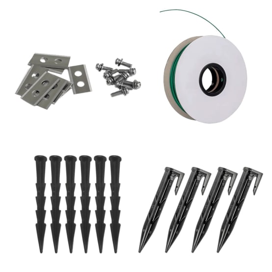 Robot Tondeuse 20V Batterie 4.0Ah 800m2 - Station de charge - Cable périphérique 170m ...