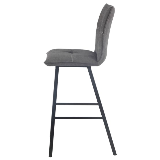 Lot de 2 Tabourets Gris Anthracite Assise H76cm - LAGOS - Gamm vert