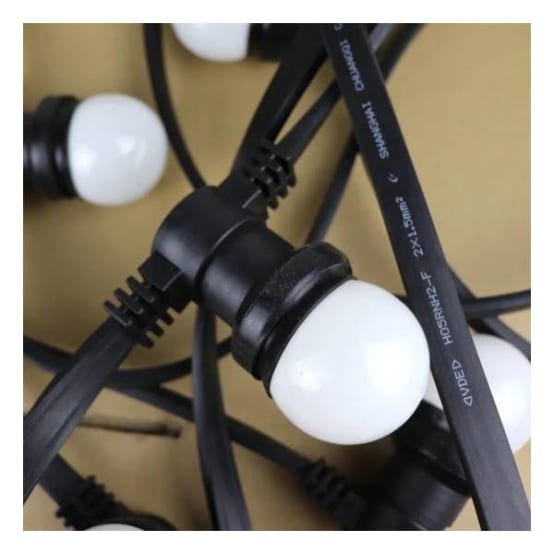 Guirlande Guinguette 10M 10 ampoules LED E27 blanc chaud extérieur IP65 - Gamm vert