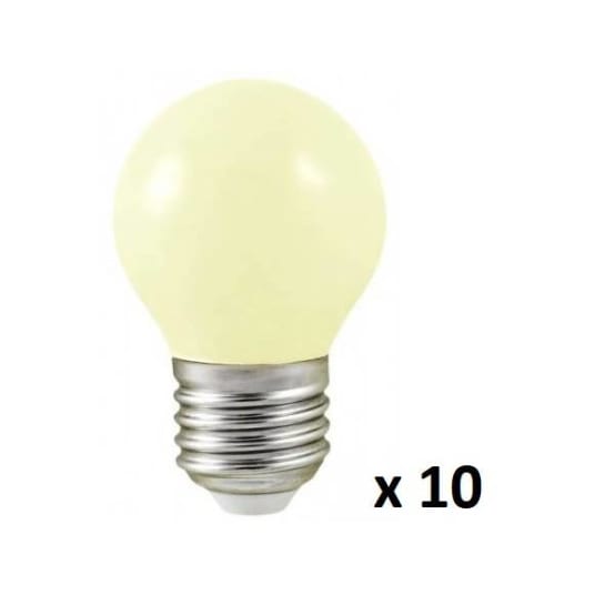 Guirlande guinguette 10M et 10 ampoules LED E27 blanc chaud câble noir extensible - Gamm vert