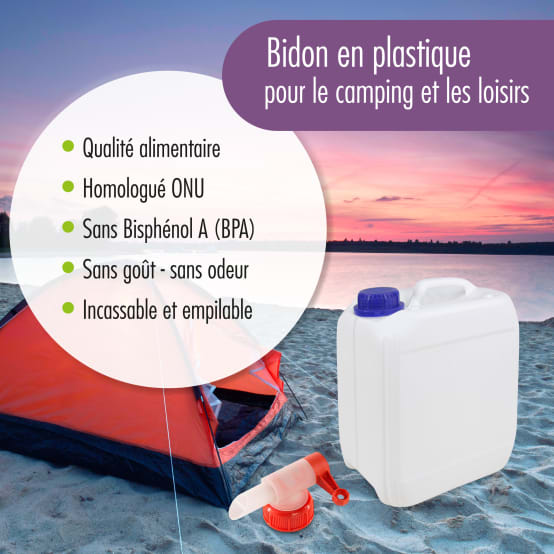 Ensemble de 2 bidons de 5L pour le camping et les loisirs - Gamm vert