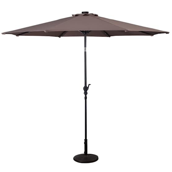 Parasol Inclinable Dia.300cm LED Dolaire en Scier Toile Polyester pour ...
