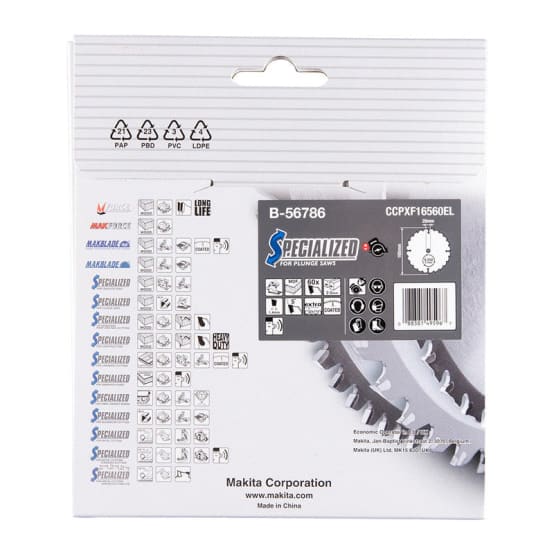 Lame pour scie circulaire TCT spécialisé MAKITA B-56786 165x20mm, 60 ...