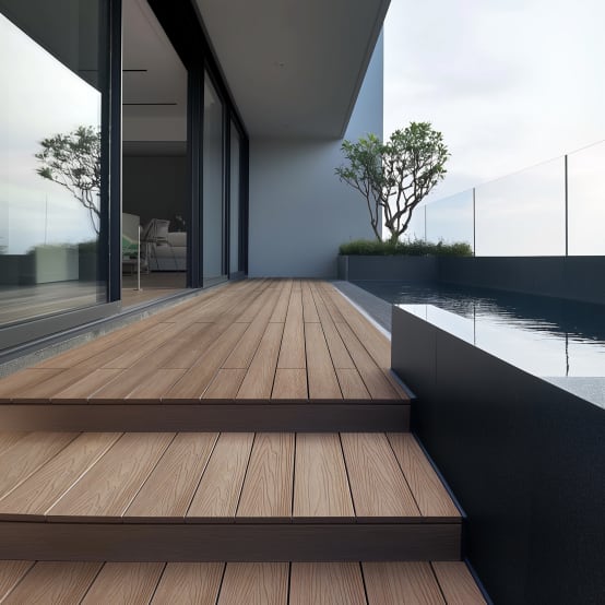 Planches de terrasse WPC HOME DELUXE SAMANA PREMIUM Set complet (y ...