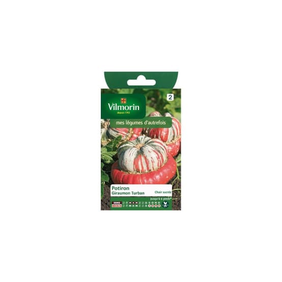 Sachet graines Potiron Giraumon Turban vilmorin - Gamm vert