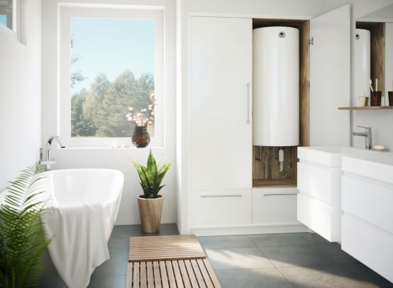 Chauffe-eau électrique vertical mural DURALIS 50L ACI hybride - THERMOR - 241057 - Gamm vert