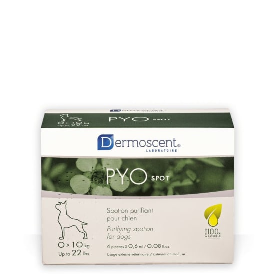 PYOSPOT CHIEN 1 - 10 KG - DERMOSCENT 4*0,6 - Gamm vert