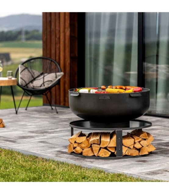 Braséro de jardin XXL PALERMO, 60cm de diamètre, acier naturel ...