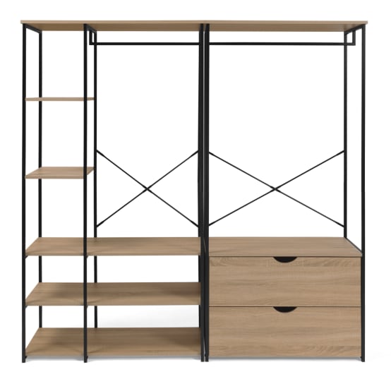 Dressing modulable double penderie étagères et 2 tiroirs DETROIT design ...