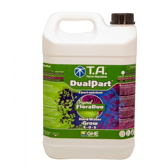 DUALPART Grow eau dure 5 litres - Terra Aquatica - Gamm vert