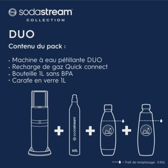 Machine a Soda Machine a eau pétillante SODASTREAM - DUO Noire - 2 ...