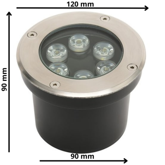 Lot de 5 Spots LED encastrables étanches 6W 600lm 4000K IP67 - Gamm vert