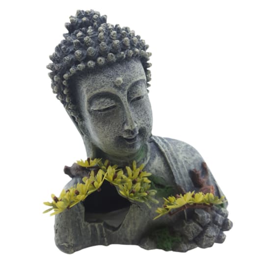Statue bouddha 18 cm, hauteur 19 cm, décoration aquarium - Gamm vert