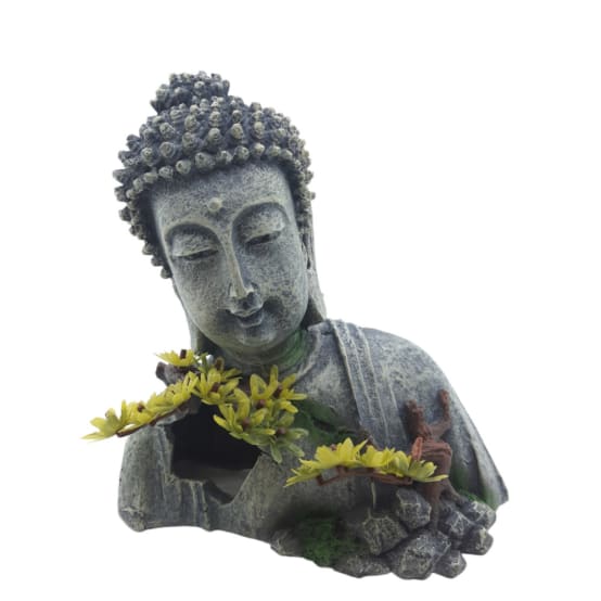 Statue bouddha 18 cm, hauteur 19 cm, décoration aquarium - Gamm vert