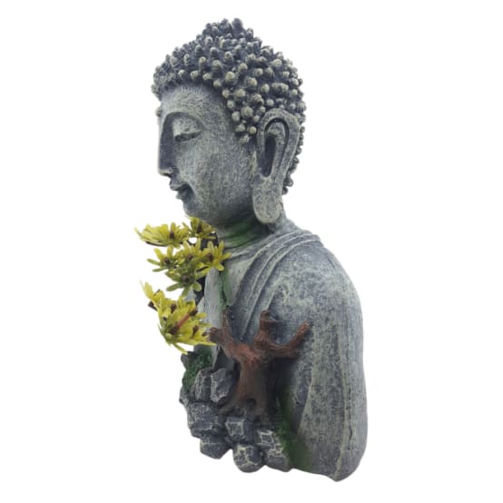 Statue bouddha 18 cm, hauteur 19 cm, décoration aquarium - Gamm vert