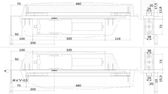 Ferme-porte série PH90 SP force 4 avec bras glissière - ISEO - 392029 ...