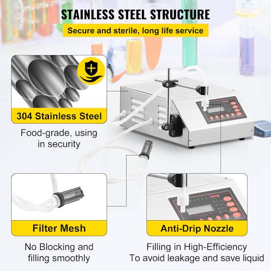Machine remplissage liquide numérique 5 ml-3500 ml, remplisseur anti ...