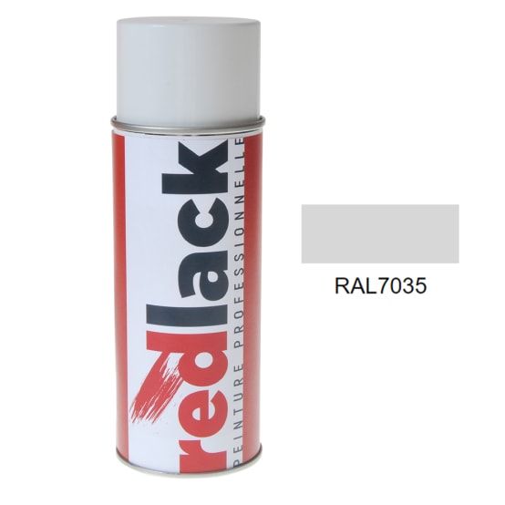 Peinture aérosol Gris clair RAL 7035 Satiné multisupport Redlack - Gamm ...