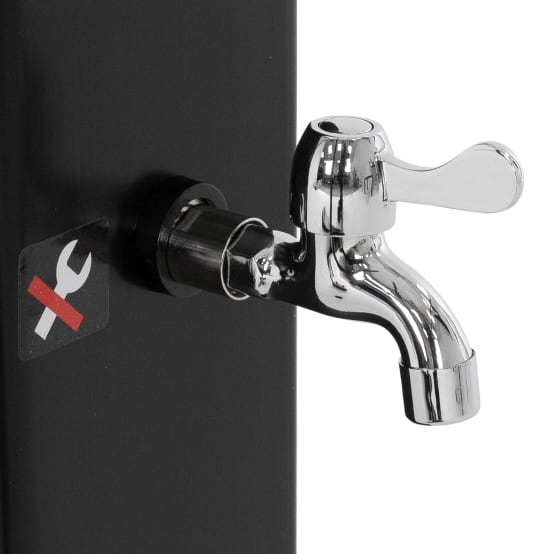 Douche solaire d'extérieur carré 40 L 217 cm + douche à pied et pomme ...