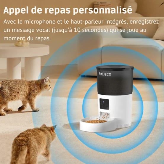 Distributeur de croquettes connecté 3L avec caméra HD – contrôle des ...