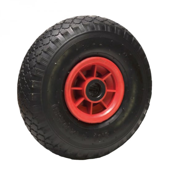 Roue gonflable pour chariot 26 x 8.5 cm - Axe 25 mm - Linxor - Gamm vert