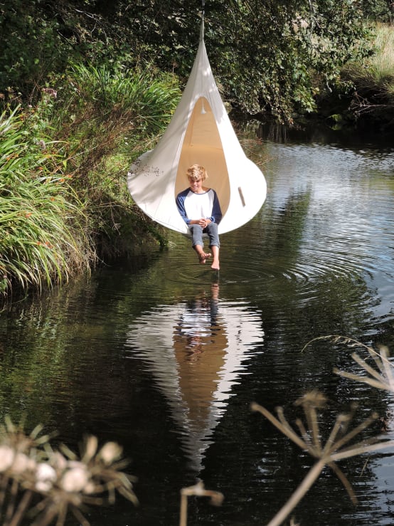 Cacoon Single - Tente de hamac suspendu écru avec moustiquaire - Toile ...