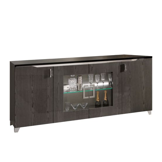 Buffet avec Leds + Table Allongeable 160-200cm - ANASMA - Gamm vert