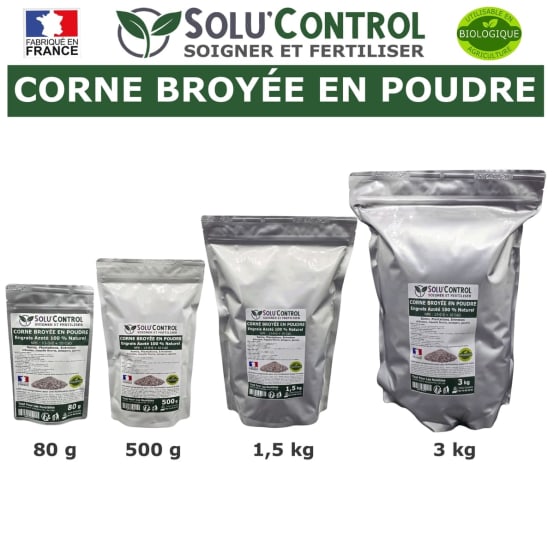 3 kg de Corne Broyée en Poudre SoluControl - Formulation haute qualité ...