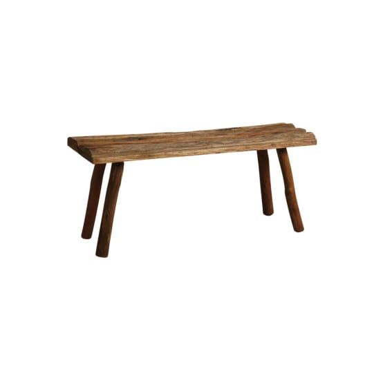 Banc rustique en chêne teinté - Gamm vert