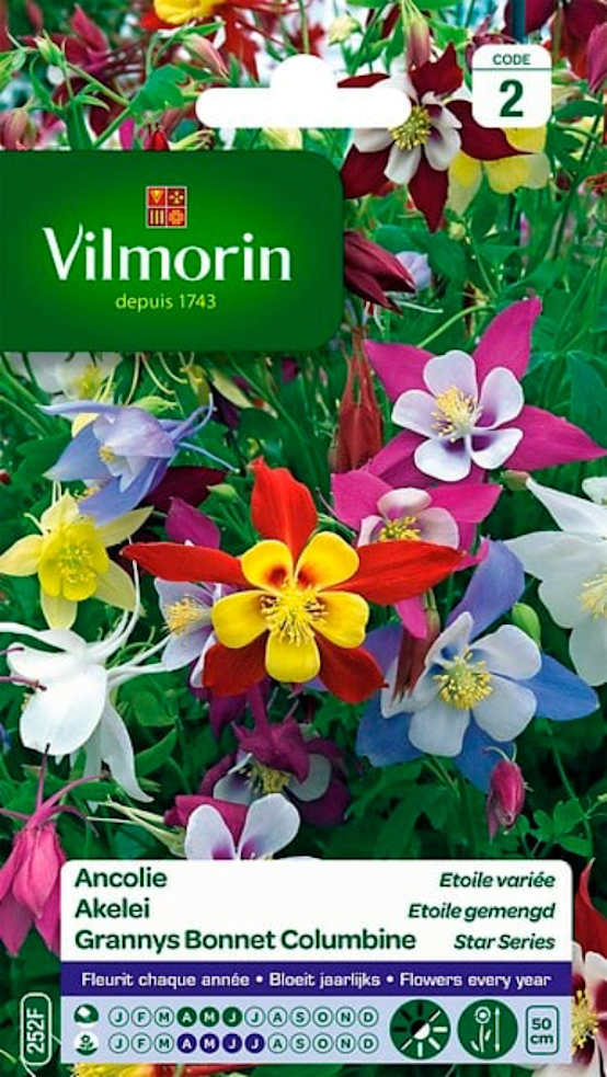 Ancolie Etoile variée série 2 sachet graines 0,5 g - Vilmorin - Gamm vert