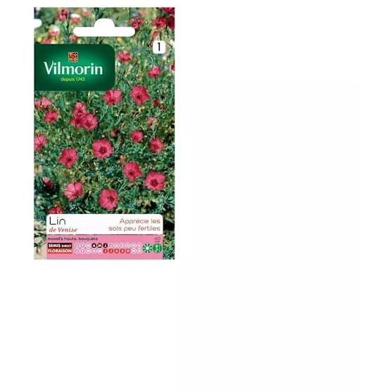 Lin de venise rouge série 1 sachet graines 3 g - Vilmorin - Gamm vert