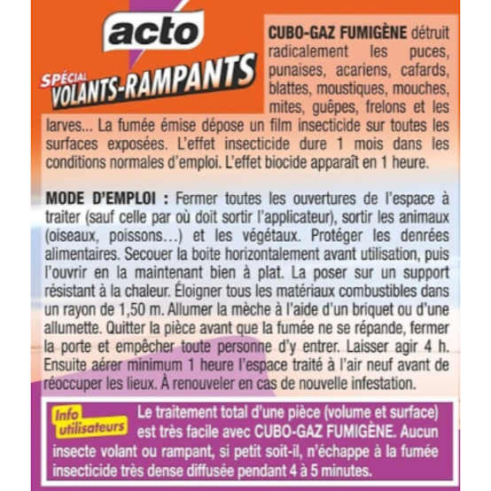 Fumigène Insecticide ACTO - Gamm vert