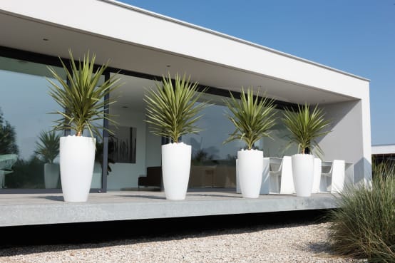 Pot Pure soft round high blanc - L.39 x l.39 x H.70,1 cm - Gamm vert