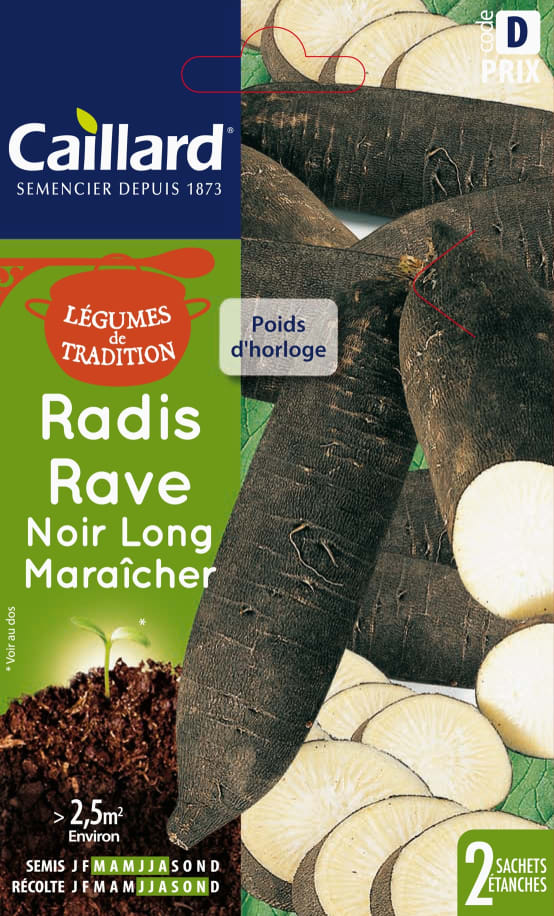Graines de radis rave noir long - CAILLARD - Gamm vert