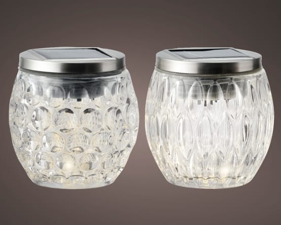 Luminéo - Lampe de table en verre LED solaire Ø.10 x H.10 cm - Gamm vert